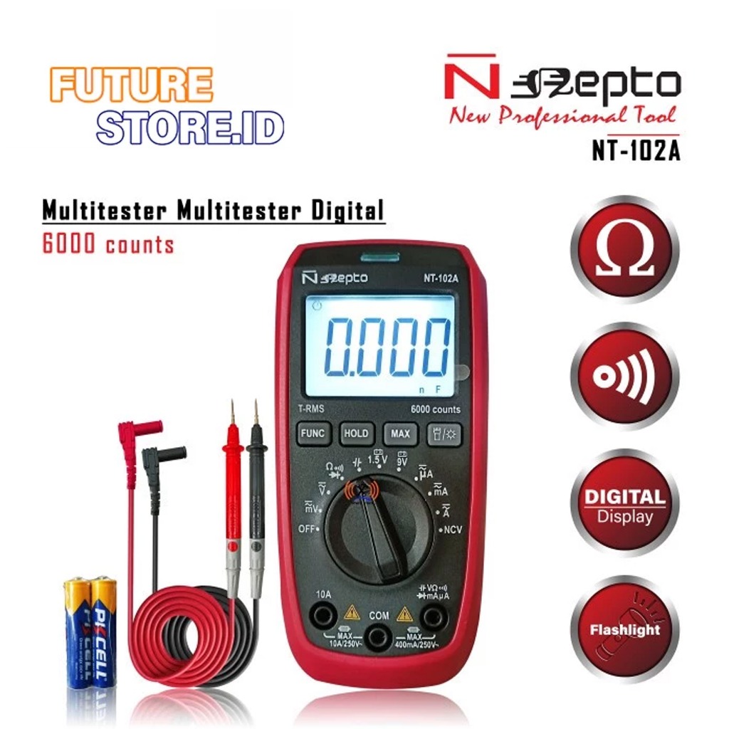 Jual NEPTO NT-102A Multitester Multimeter Digital - Avometer Digital ...