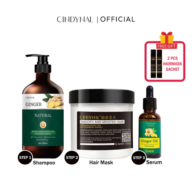 Jual CINDYNAL- 3in1 Hair Care/ Smooth and Moisten Hair Mask/ Serum ...