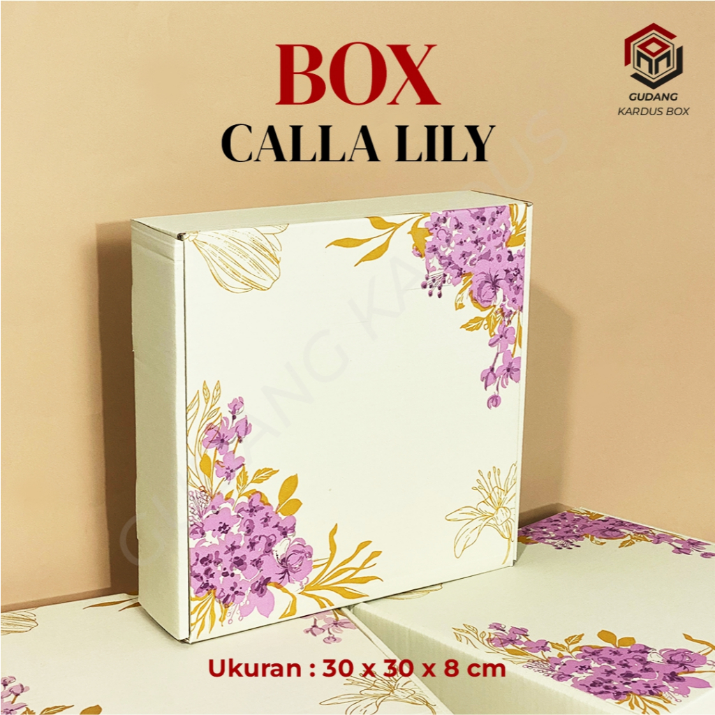 Jual Kotak Kado - Box Calla Lily Uk. 30 x 30 x 8 cm hampersbox/boxhijab ...