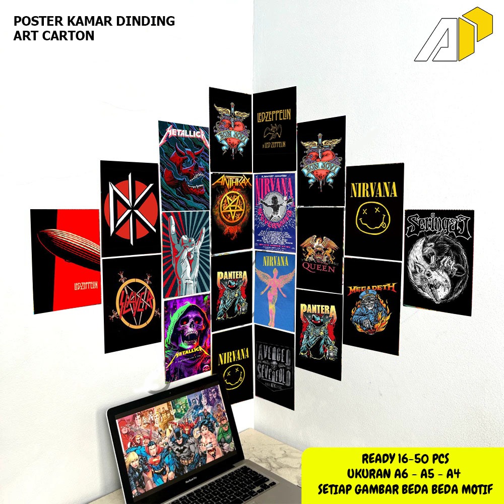 Jual Poster Dinding Kamar Gambar Band Metal / Poster Band Metal ...