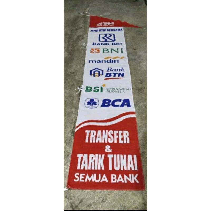Jual umbul umbul agen bank BRI BNI BSI Pegadaian | Shopee Indonesia