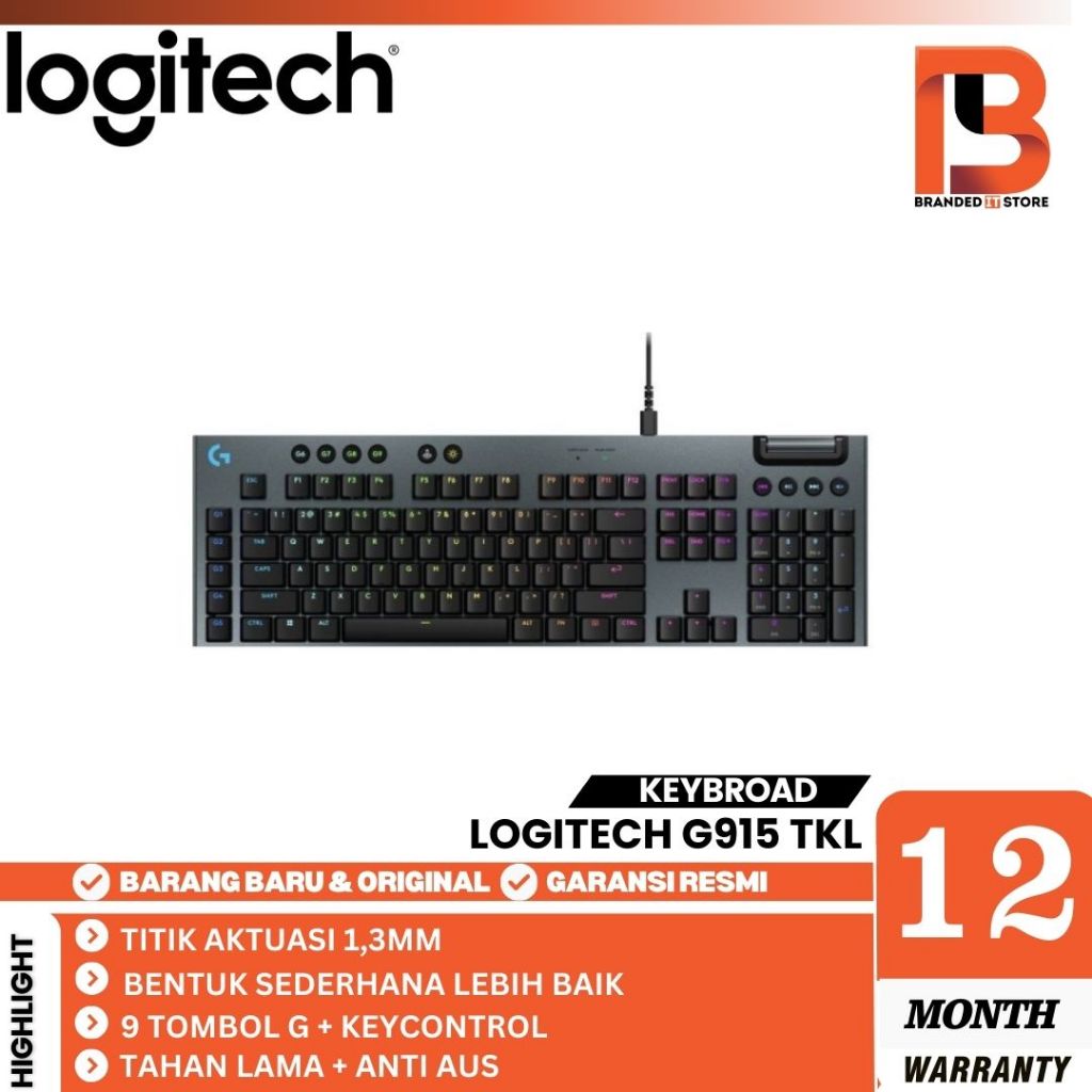 Jual LOGITECH G915 X WIRED GAMING KEYBOARD KEYCAPS PBT TACTILE RGB ...