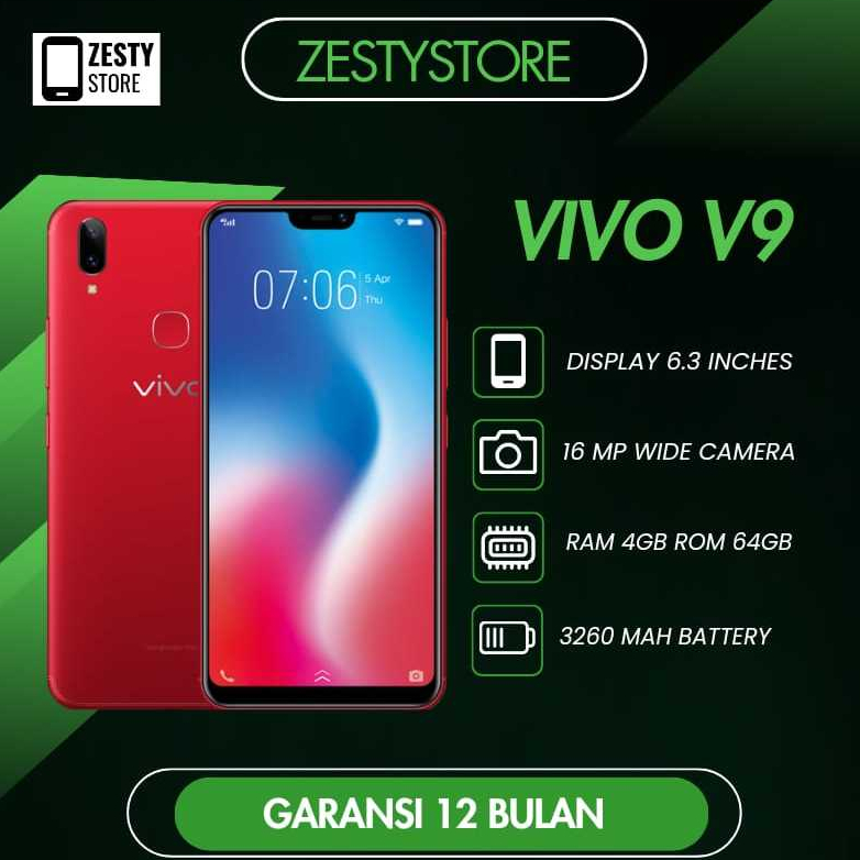 Jual VIVO V9 RAM 4GB ROM 64GB BERGARANSI 1 TAHUN | Shopee Indonesia