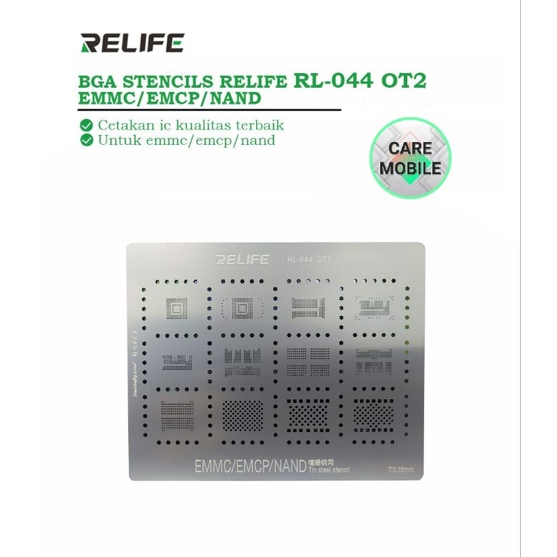 Jual TOOLS BGA STENCILS RELIFE RL-044 OT2 EMMC / EMCP / NAND | Shopee Indonesia