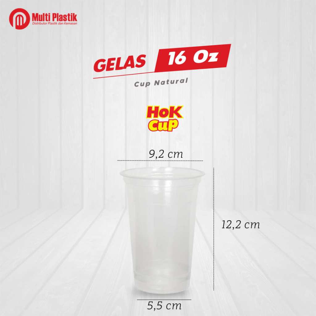 Jual Hok Cup 6 oz 8 oz 10 oz 12 oz 14 oz 16 oz Isi 2000 Gelas Plastik Natural HOK - Gelas ...