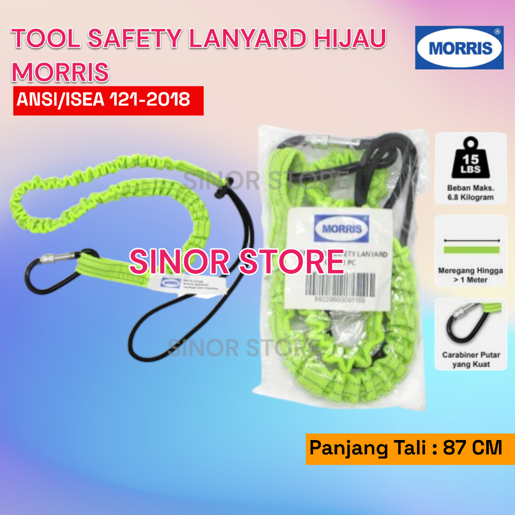 Jual Safety TOOL LANYARD Tali Pengaman Jatuh Alat Kerja Morris | Shopee ...
