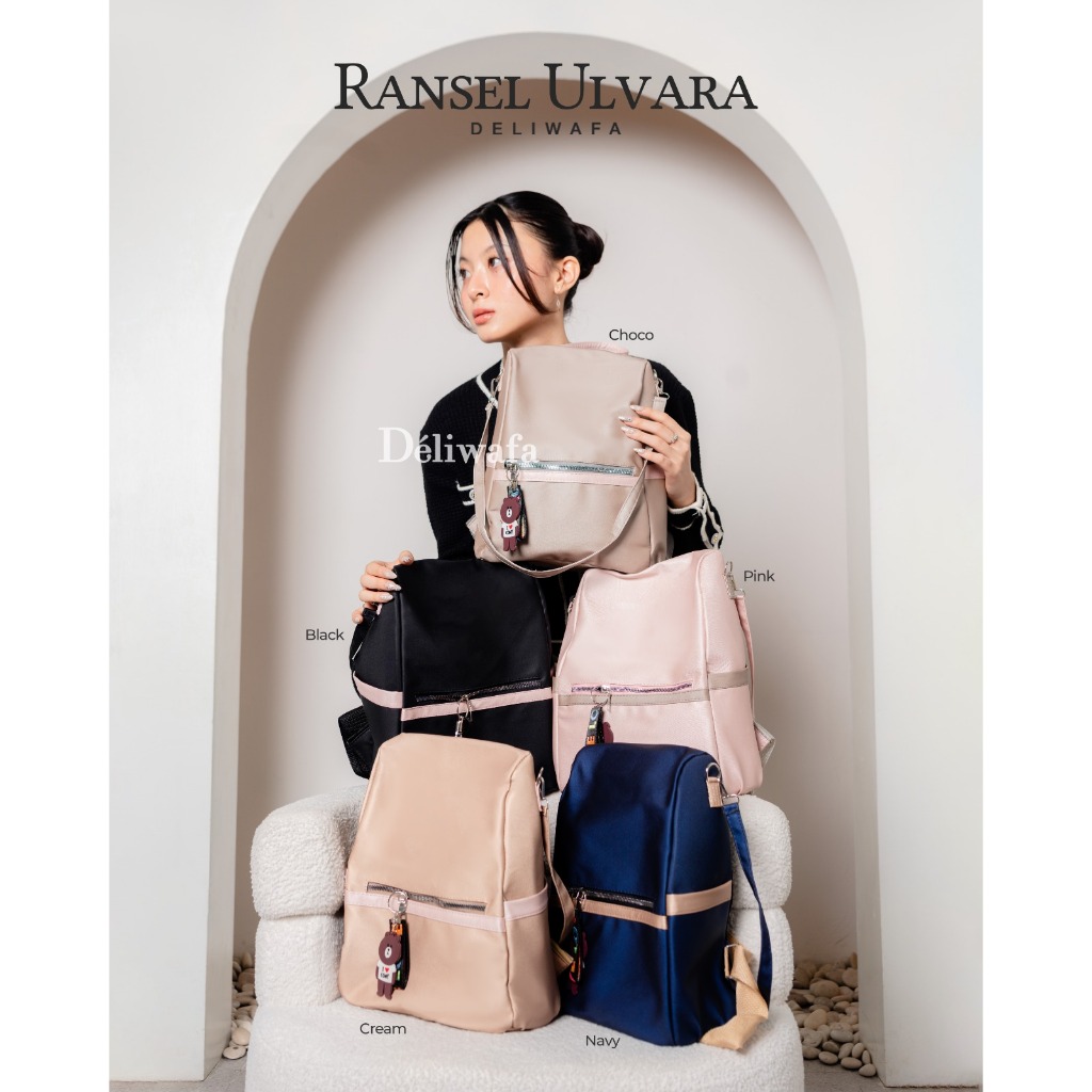 Jual Deliwafa - [Tas Wanita] Ulvara Tas Ransel (Gantungan Random ...