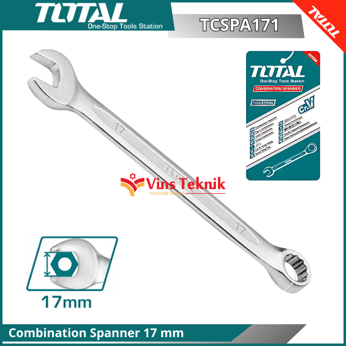 Jual TOTAL Kunci Ring Pass Combination Spanner 17mm TCSPA171 | Shopee ...