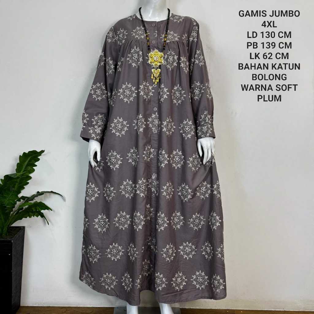 Jual Gamis Jumbo Ld 130 Cm Bahan Katun Bolong Model Kekinian - Tasmirah ...