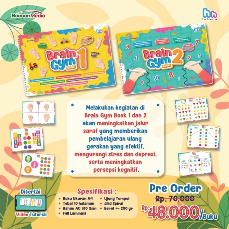 Jual Brain Gym Book Jilid 1 & 2 (Jilid Spiral) READY | Shopee Indonesia