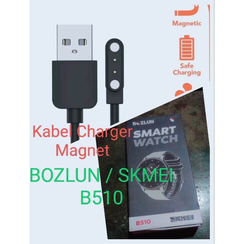 Jual Bozlun B510 Smart Watch Kabel Charger Smartwatch Bozlun B51 B52 B510 Magnetic 2 Pin ...