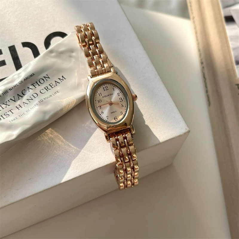 Jual Jam Tangan Wanita Doukou Oval Mewah Jam Elegan Model Korea Terbaru ...