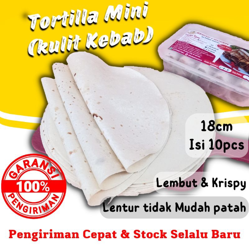 Jual Tortilla Mini Katering Ukuran 17 cm isi 10 lembar Tortila Kulit ...