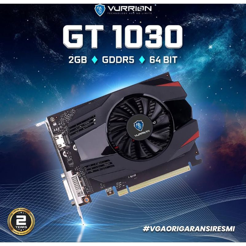 Jual VGA VURRION GT 1030 DDR5 2GB 64BIT | Shopee Indonesia