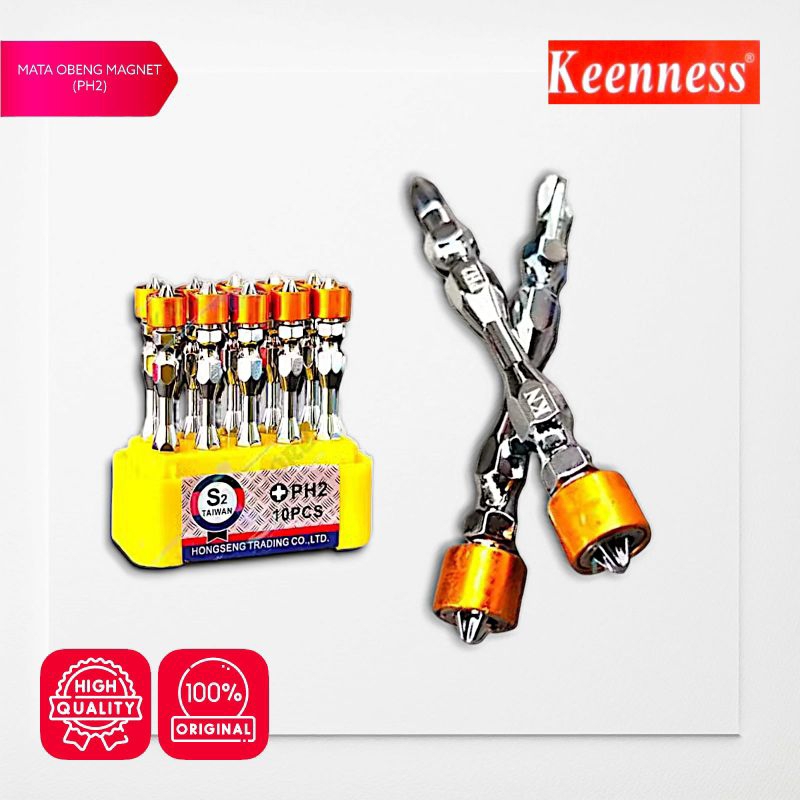 Jual NEW PROMO!!! 1 Pack Mata Obeng Angin Magnet Baja Keenness PH2x65mm ...
