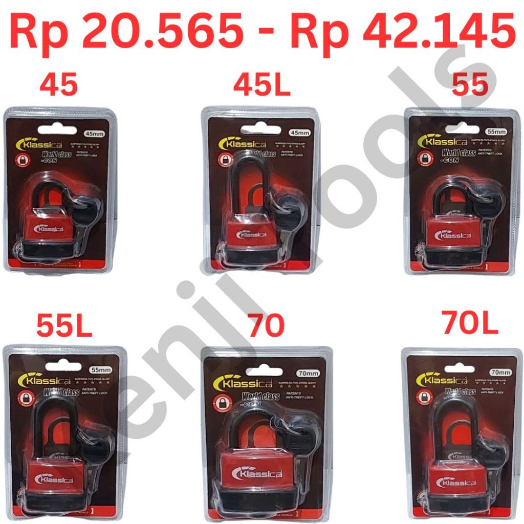 Jual Gembok Anti Air Anti Maling Gembok Waterproof Tahan Air 45 45L 55 55L 70 70L MM | Shopee ...
