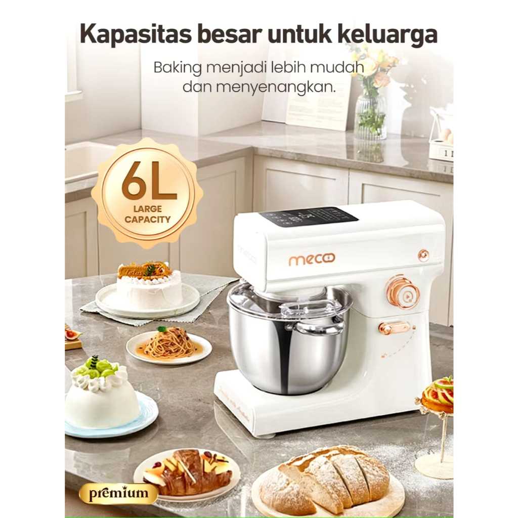Jual Mecoo Aesthetic Premium Stand Mixer 6 Liter 6L 6 L 6-L Smart LED ...