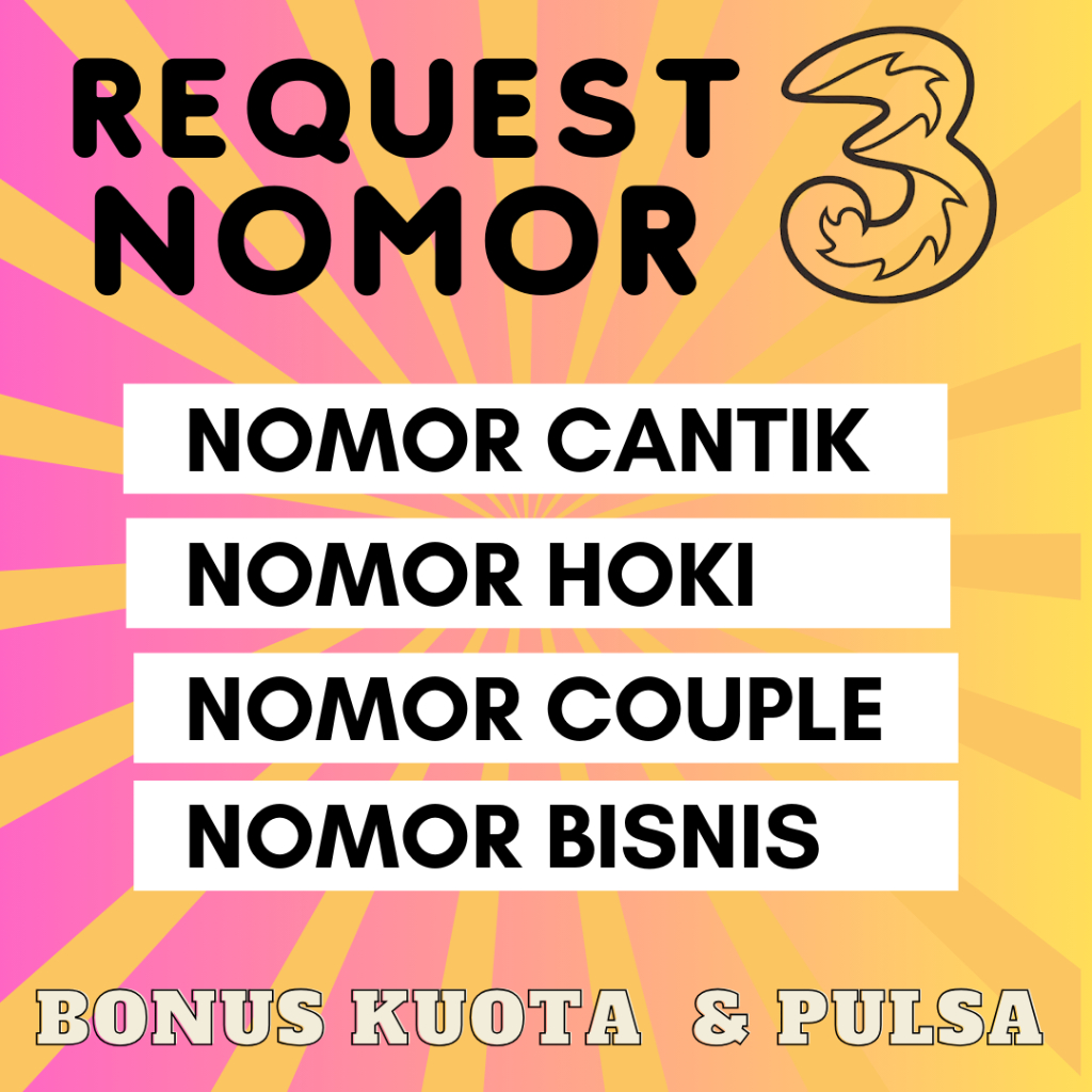 Jual REQUEST NOMOR TRI | Shopee Indonesia