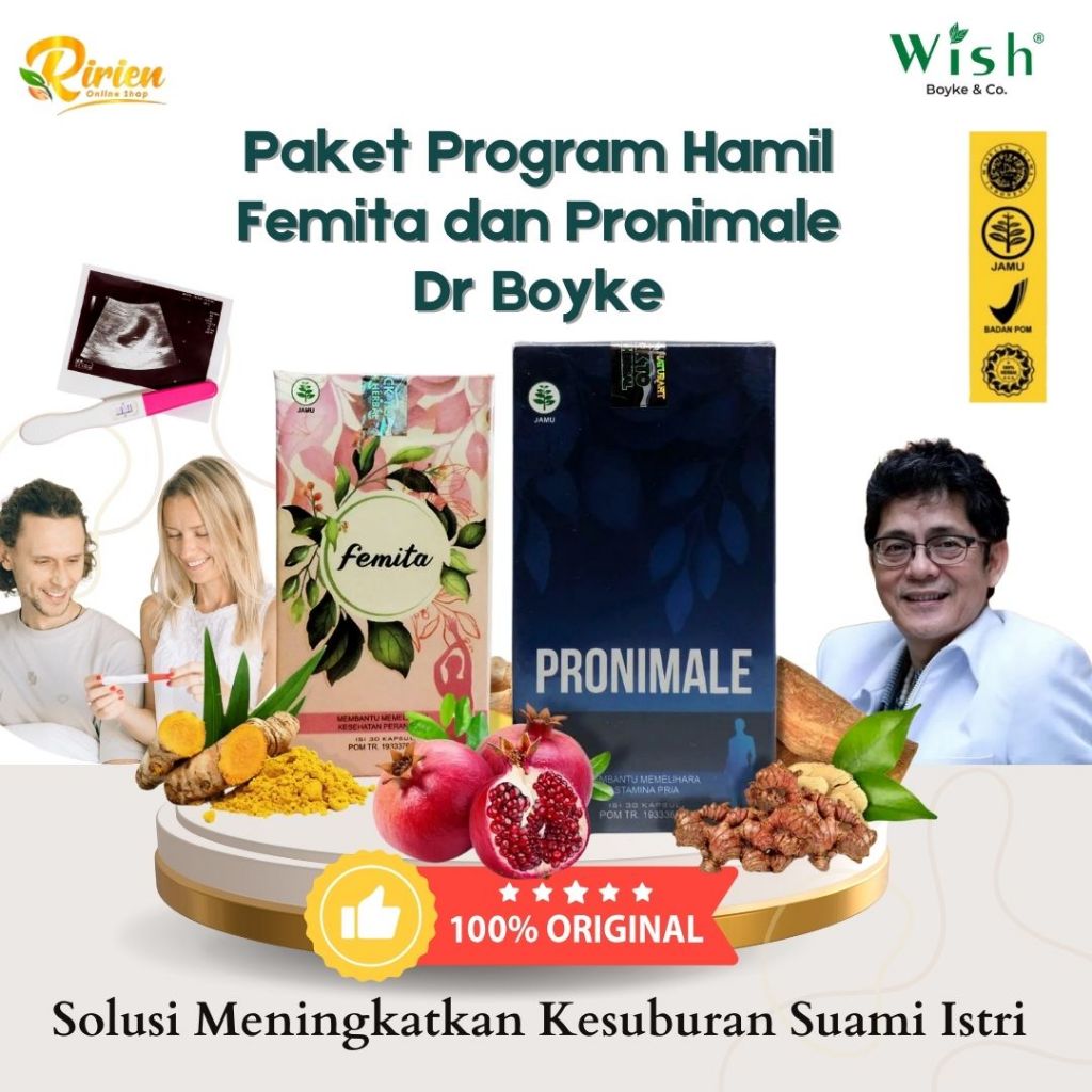 Jual Wish Paket Promil Femita dan Pronimale Dr Boyke isi Perbotol 30 Kapsul | Shopee Indonesia