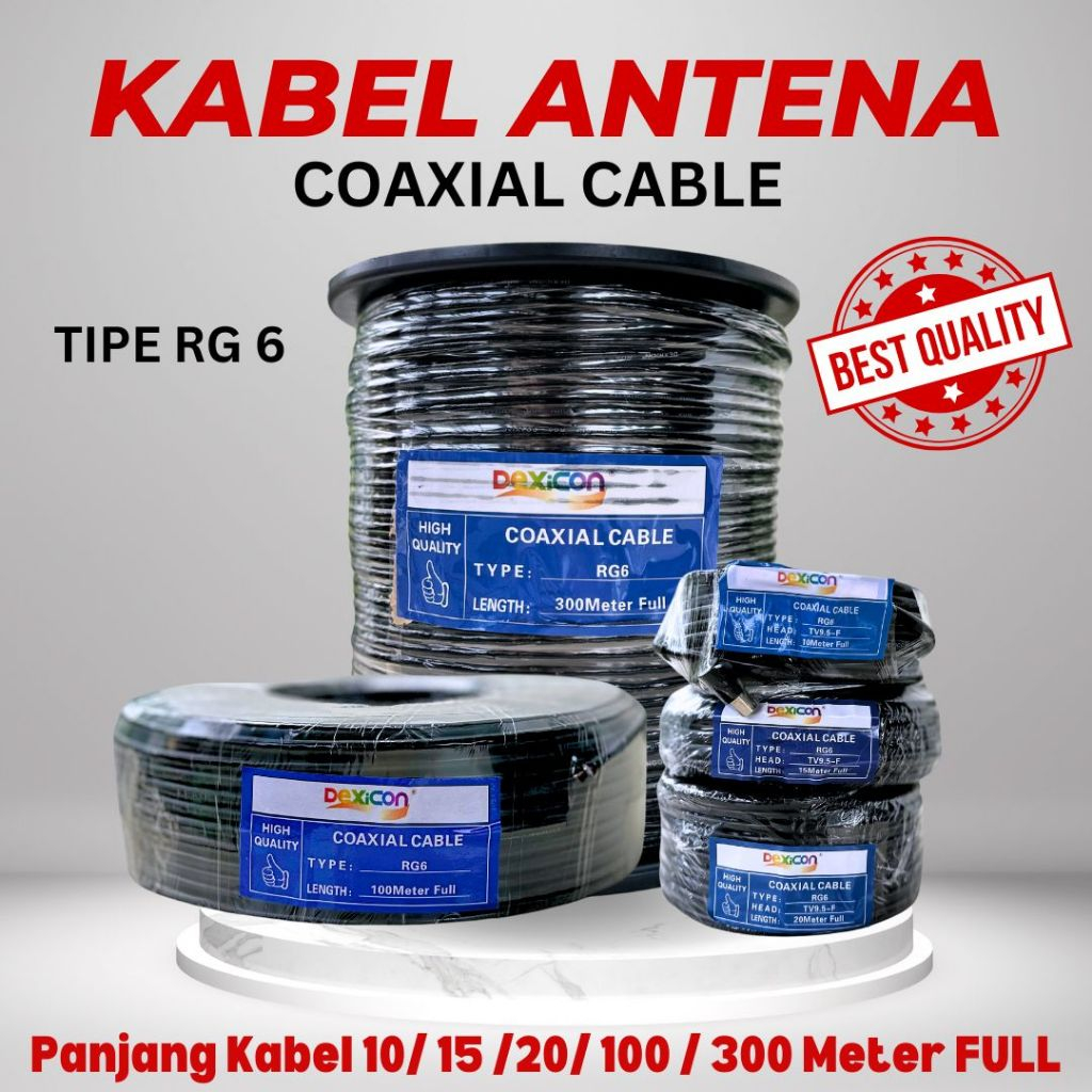 Jual KABEL ANTENA TV 100 METER 300 METER FULL RG6 COAXIAL CABLE KABEL ANTENNA TV TEMBAGA BESAR ...