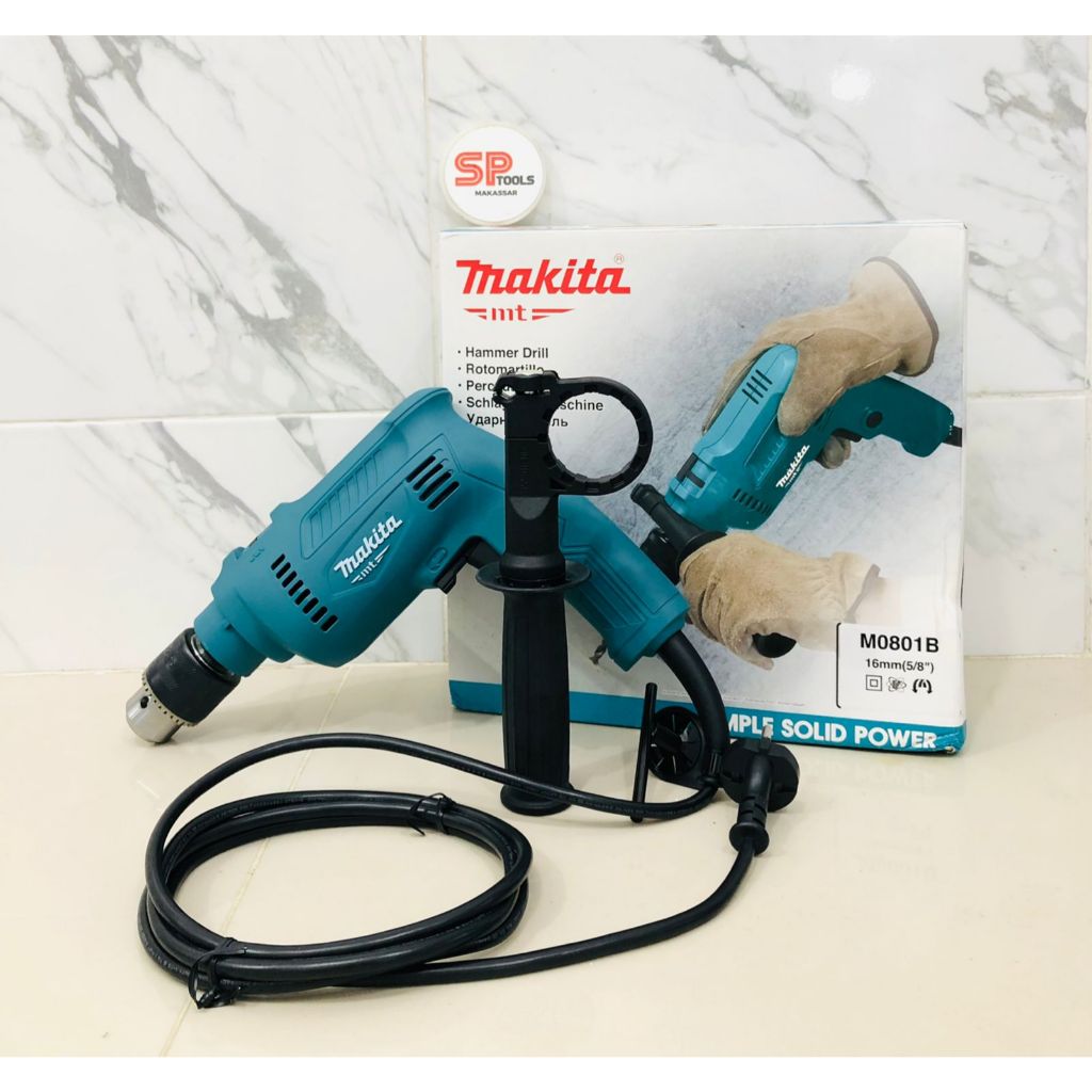 Jual MESIN BOR BETON / KAYU / BESI IMPACT DRILL 16MM MAKITA M0801B = MT80B | Shopee Indonesia