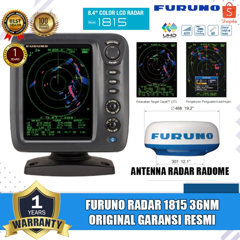 Jual FURUNO Radar 1815 36Nm Furuno 1815 Lcd Color 8.4 inch Radar Kapal ...