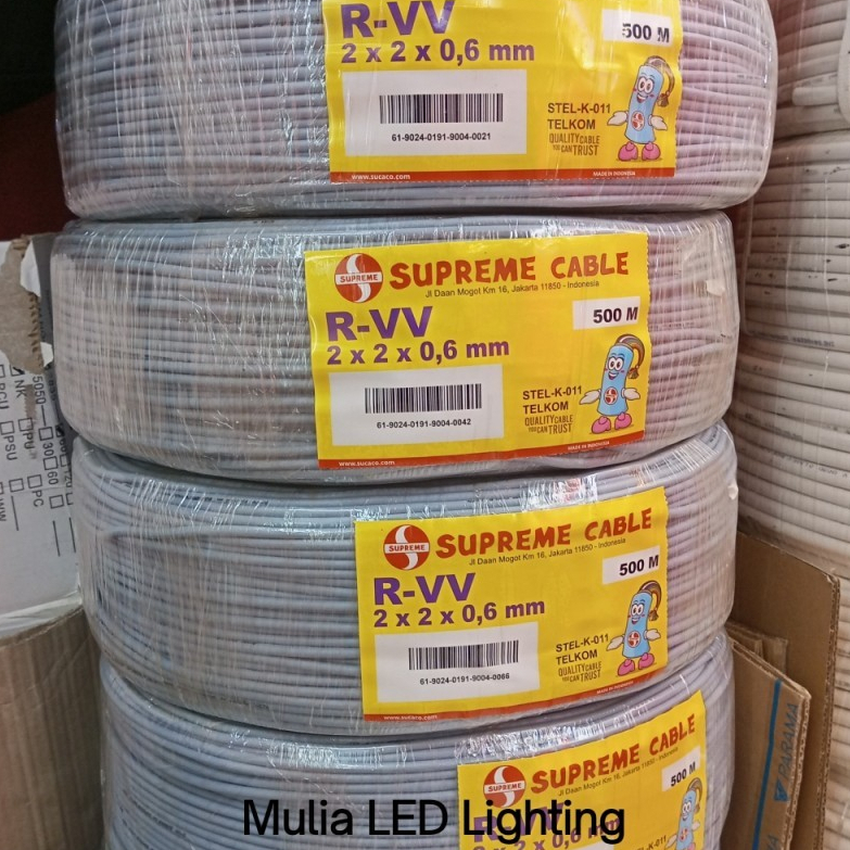 Jual kabel telp supreme isi 4 per 100 meter 2x2x0.6mm telepon supreme ...