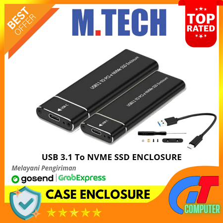 Jual Mtech CASE SSD Enclosure Casing SSD M2 NVME M-TECH USB 3.1 to M.2 NVME | Shopee Indonesia