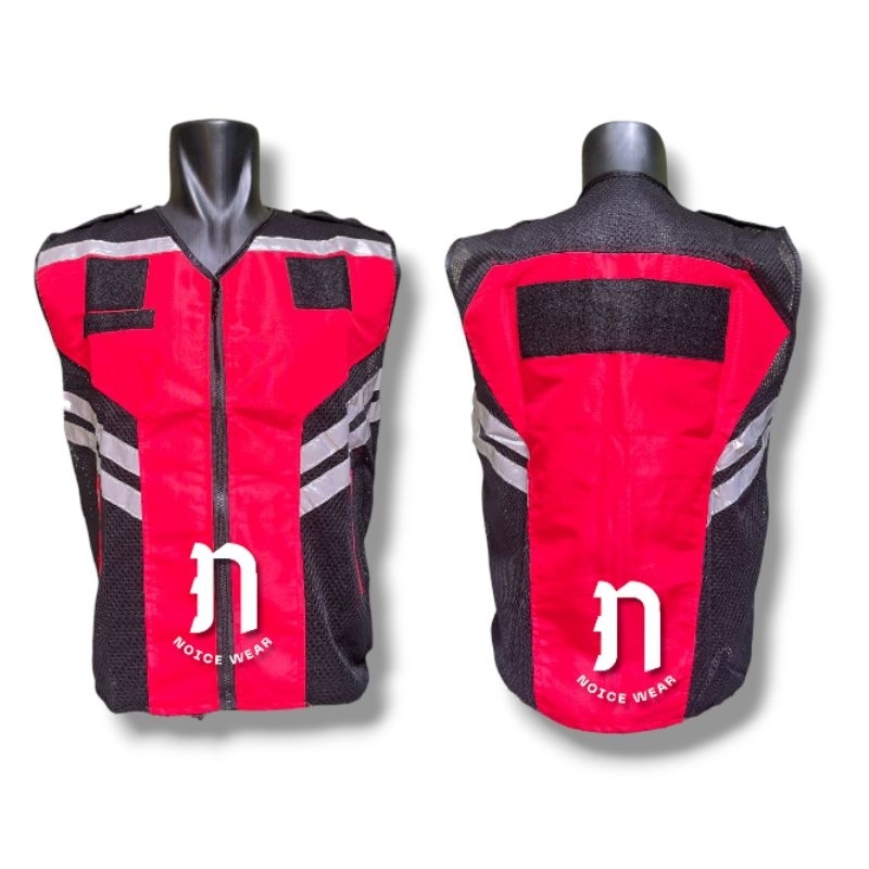 Jual Rompi Polosan Bahan Jala Taslan Hitam Merah | Shopee Indonesia