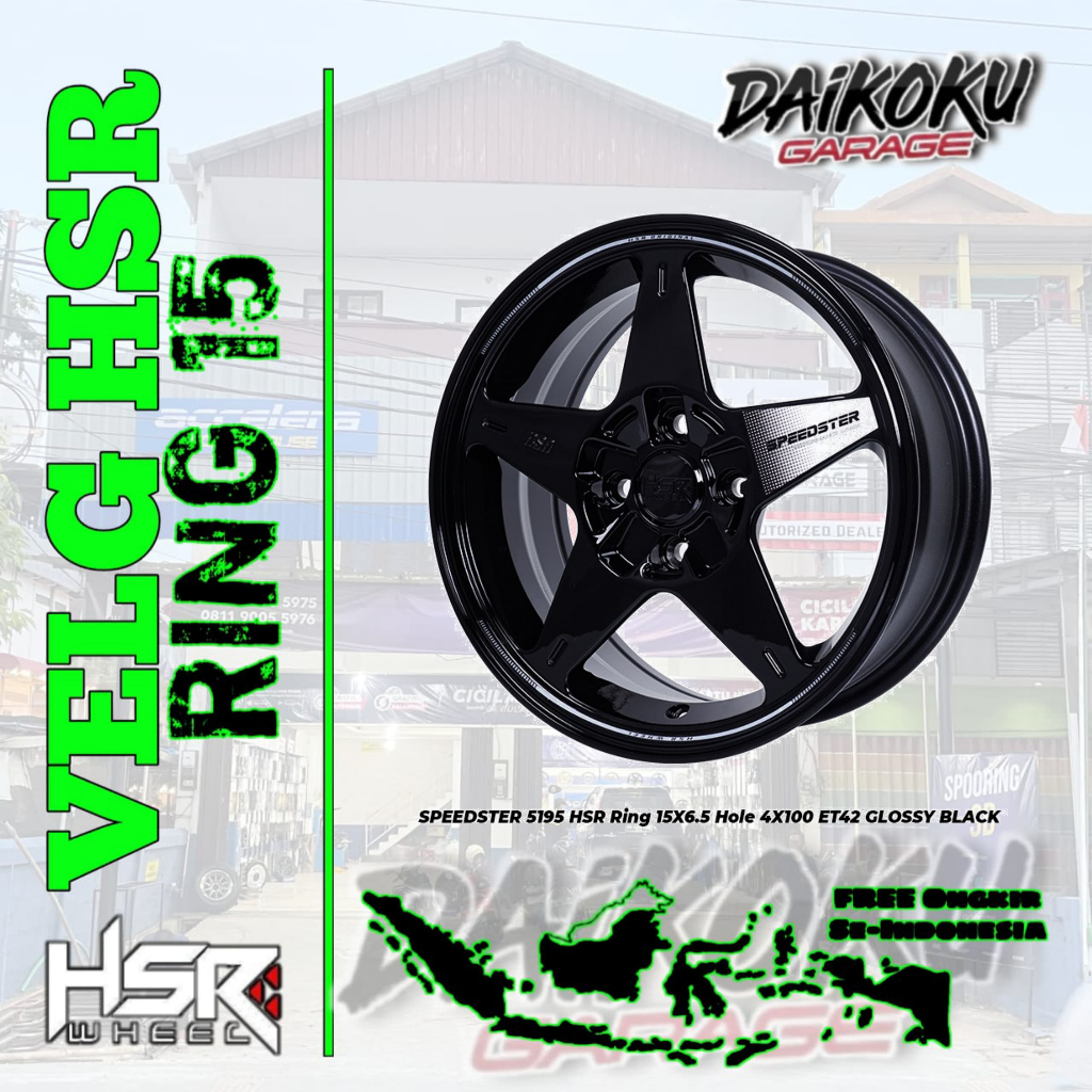 Jual Velg Mobil Racing Model Bintang HSR Ring 15 (Brio, Jazz, Yaris ...