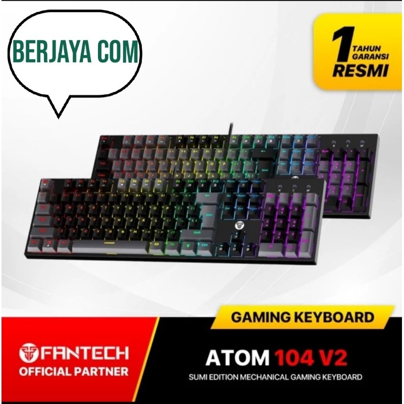 Jual Keyboard Fantech Mechanical Atom104 Mk-886v2 Sumi Edition Full ...