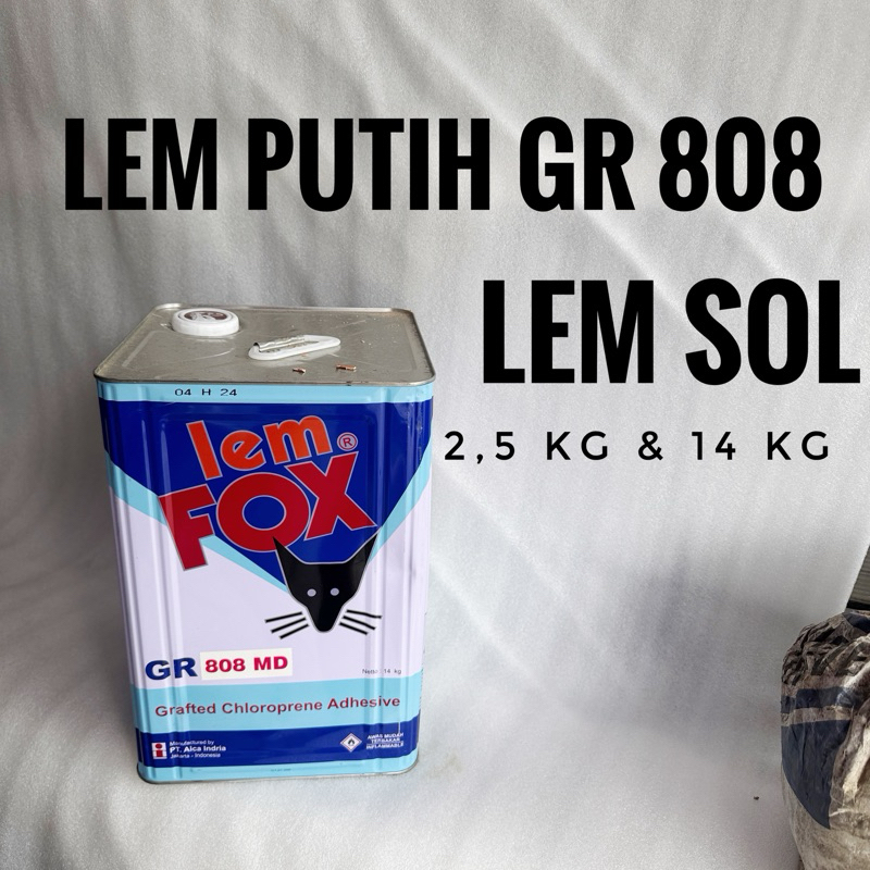 Jual Lem Fox / GR808 / 2.5 Kg & 14 Kg / lem putih / lem putih blek ...