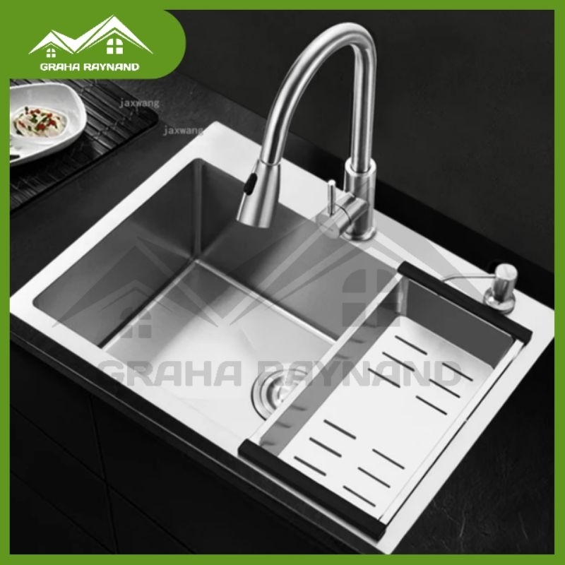Jual Paket Kitchen Sink 1 Lubang Silver Edition | Ukuran 60 cm × 45 cm ...