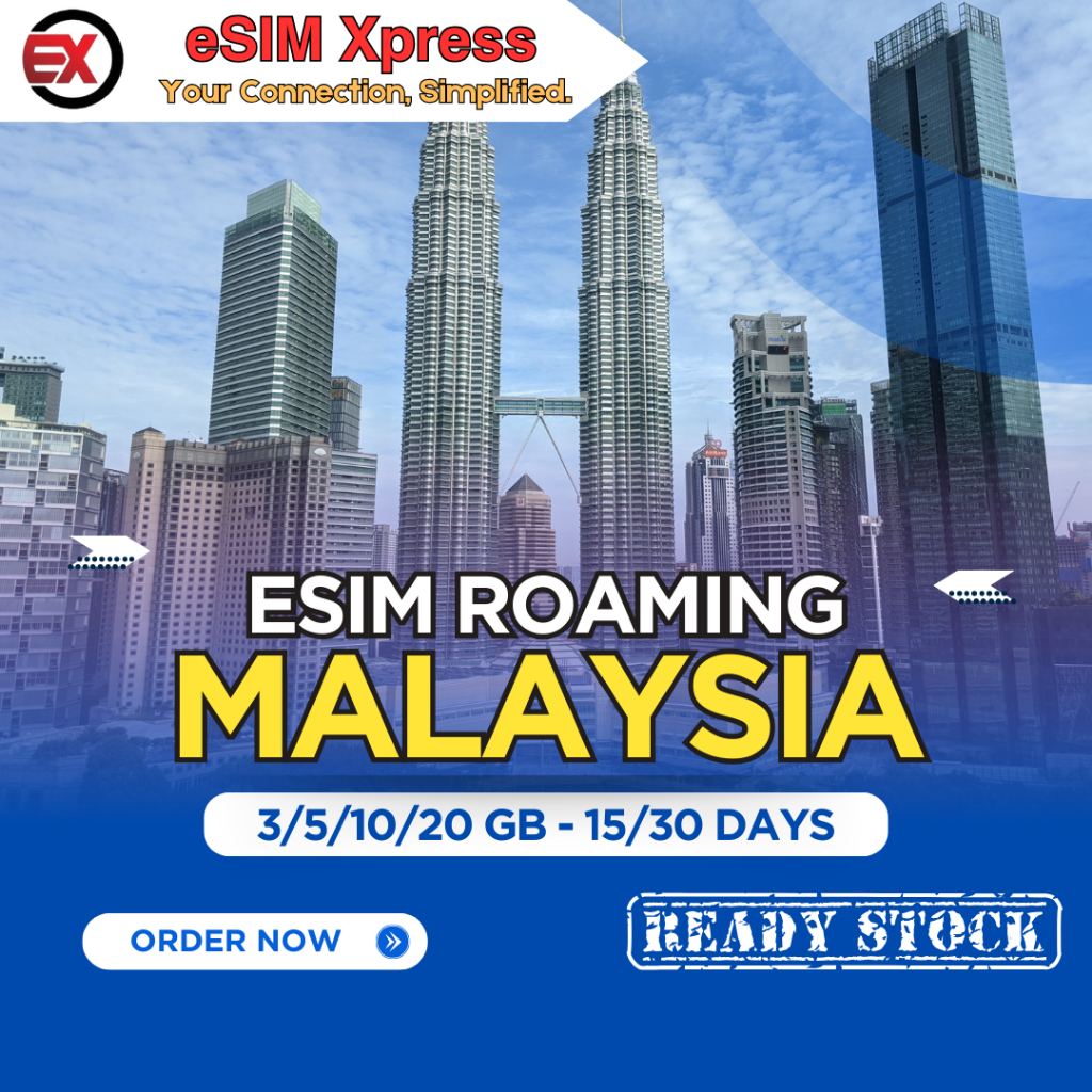 Jual eSIM MALAYSIA 3/5/10/20 GB - 30 HARI | eSIM INSTAN | eSIM MAXIS ...