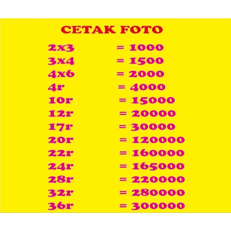 Jual jasa cetak pas foto ,4r,10r,12r,17r,20r,24r,32r (mesin lab) | Shopee Indonesia