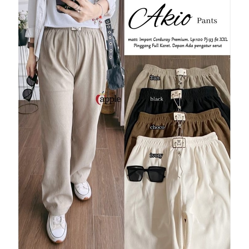 Jual Akio by Apple - Bonza Pant Cordoray Kulot (Athaya) | Shopee Indonesia