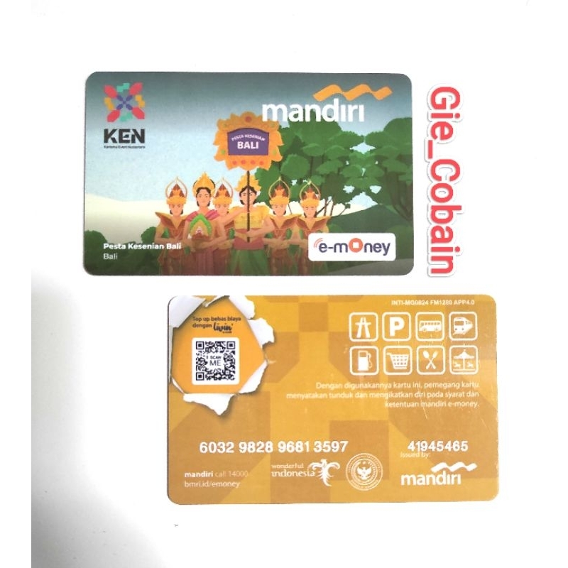 Jual Emoney mandiri Wonderful Indonesia pesta kesenian Bali Original ...