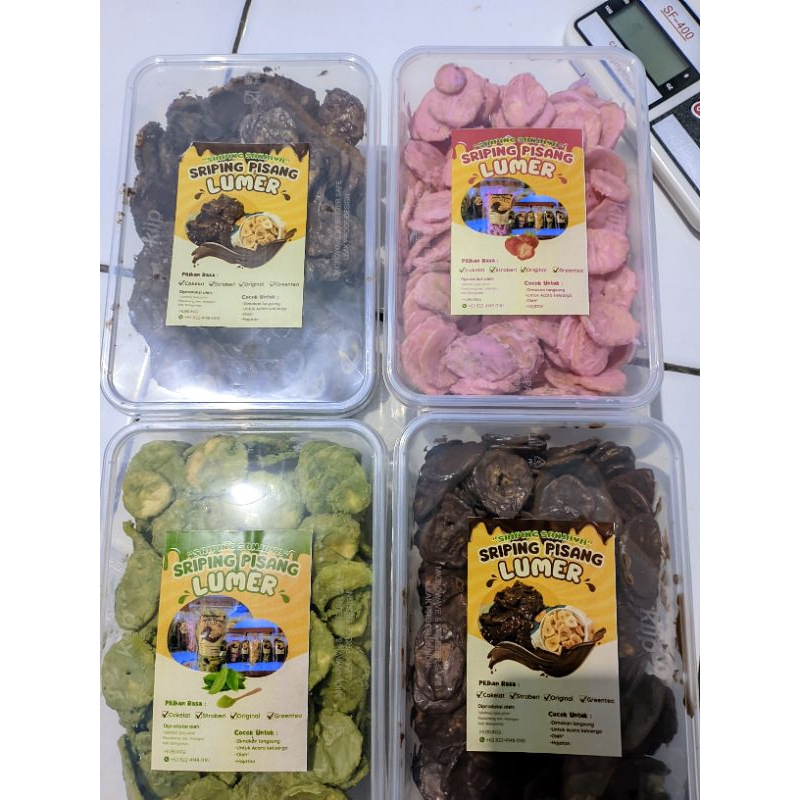 Jual Sriping Pisang Lumer Kering aneka varian rasa coklat, strawberry ...