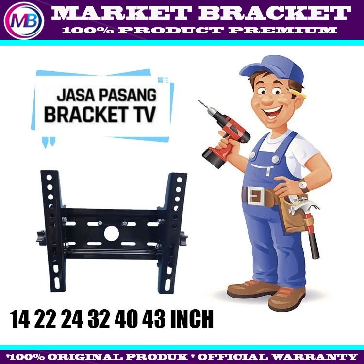 Jual Jasa Pasang Bracket Tv. Pemasangan bracket tv 32 - 43 Inch ...