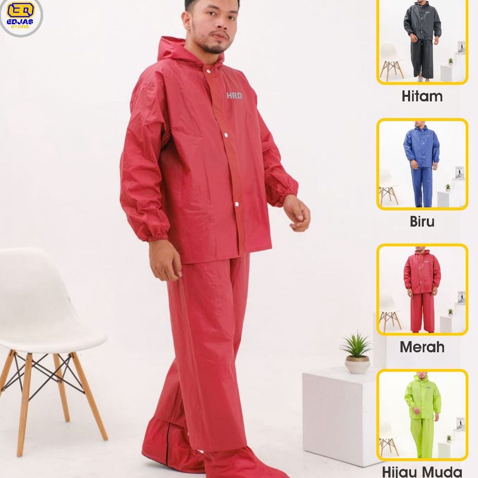 Jual Penjualan Terpopuler JAS HUJAN ORIGINAL HRD Setelan Jaket Celana Dewasa Terbaik bahan TEBAL ...