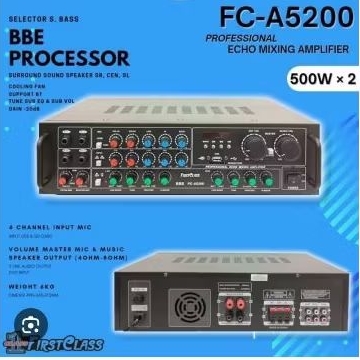 Jual jual AMPLIFIER KARAOKE FIRSTCLASS FC-A5200 AMPLI FIRST CLASS ...