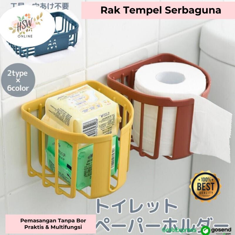 Jual Tempat Tissue Rol Tempel Dinding Kamar Mandi Keranjang Plastik ...
