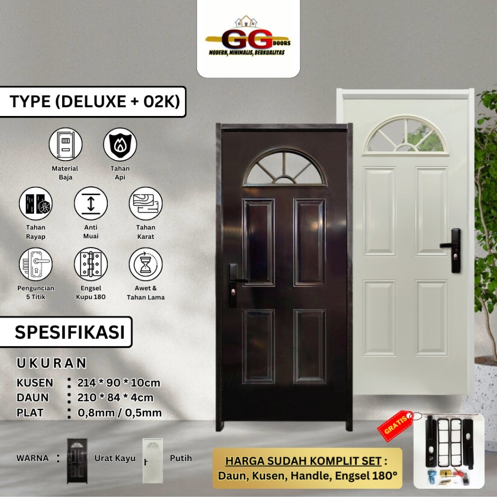 Jual KARGO Pintu Baja GG - DELUXE 90x214cm | Shopee Indonesia