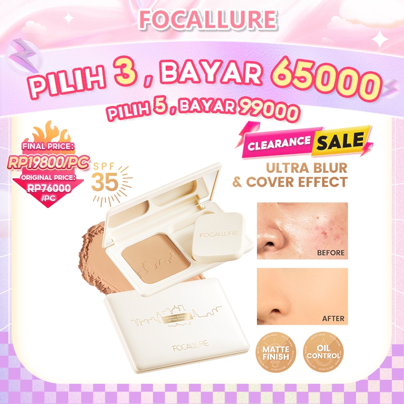 Jual 【Clearance sale】FOCALLURE ModernUrban Poreless Oil Control Bedak ...