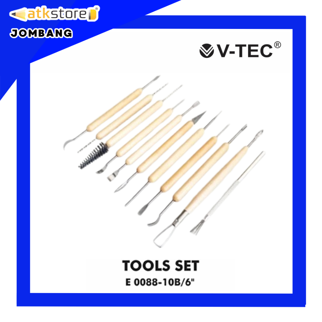 Jual VTEC Clay Tool Set Type E0088-10B 6 INCH Alat Butsir Clay Alat ...
