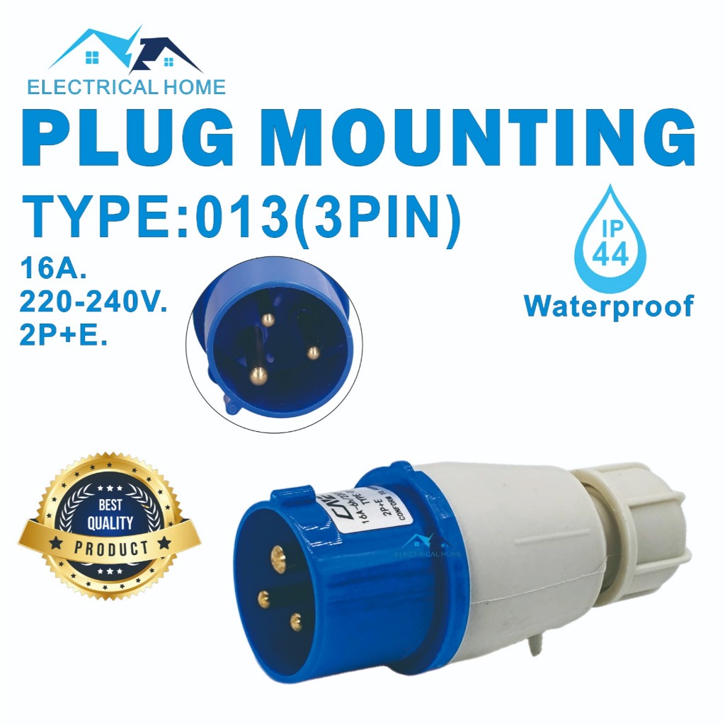 Jual Plug Mounting 3PIN 16A Male Steker 013 | Shopee Indonesia