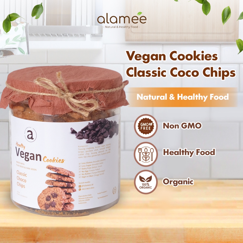 Jual ALAMEE Cookies Cemilan Diet - Classic Chcoo Chips Snack Sehat Kue ...