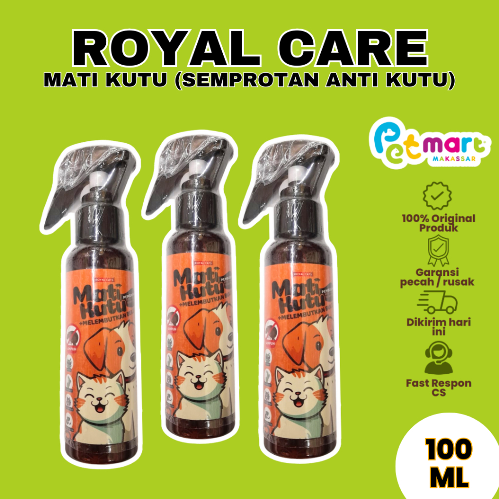 Jual Royal Care Mati Kutu Spray 100ml Obat Anti Kutu Hewan | Shopee ...