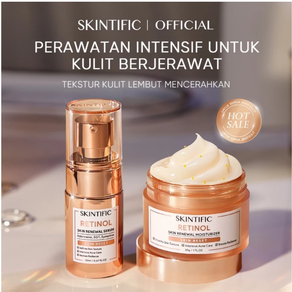 Jual SKINTIFIC - Retinol 2pcs Set | Retinol Skin Renewal Serum 20ml ...