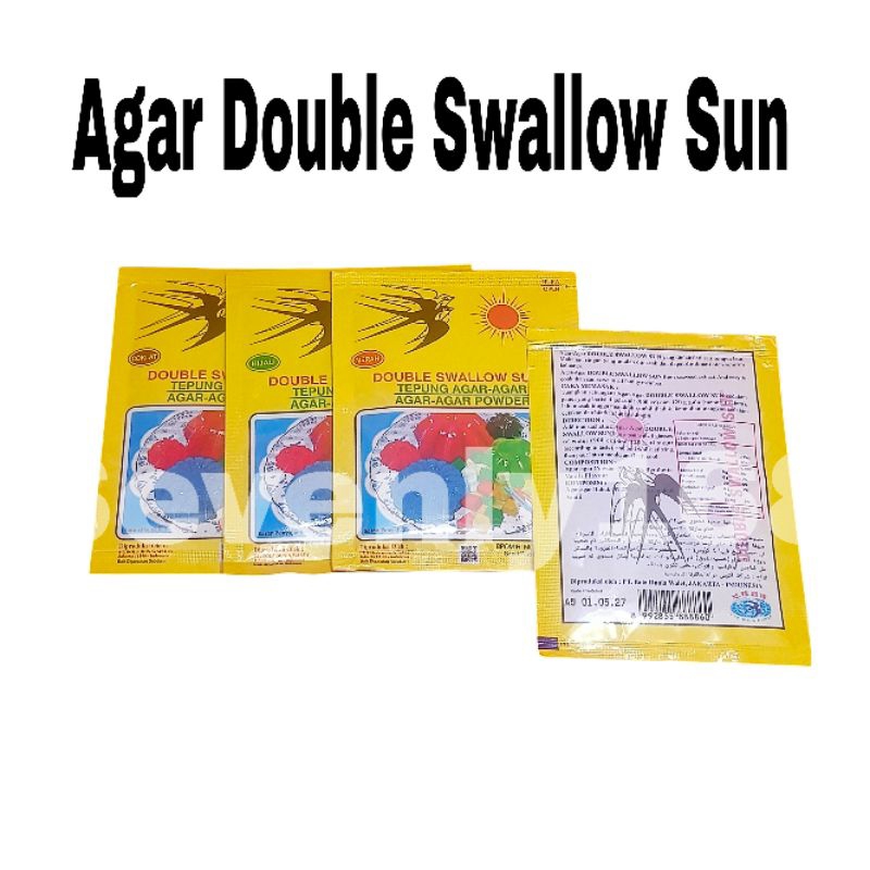 Jual Agar agar double swallow sun sachet 7 gram / Agar agar powder cap ...